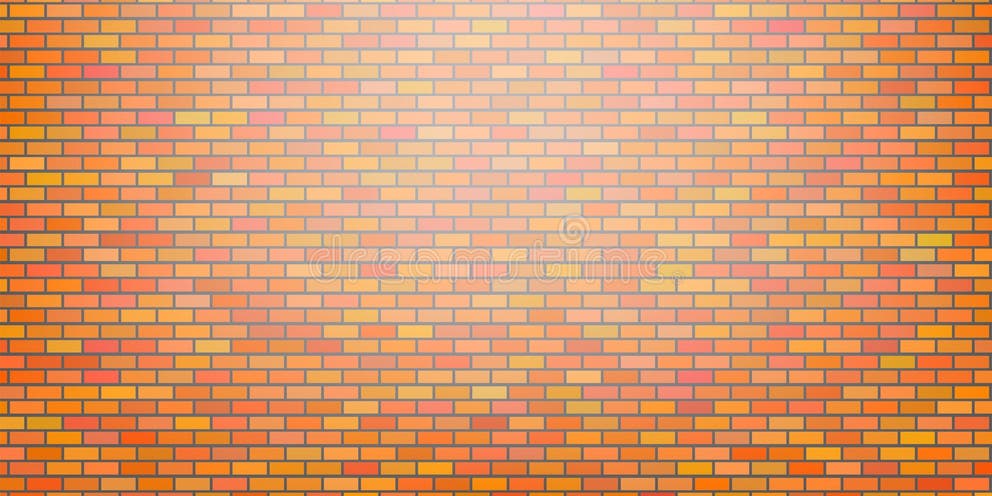 Vector Brick Wall Background. Abstract Red Brick Pattern Stock Vector ...