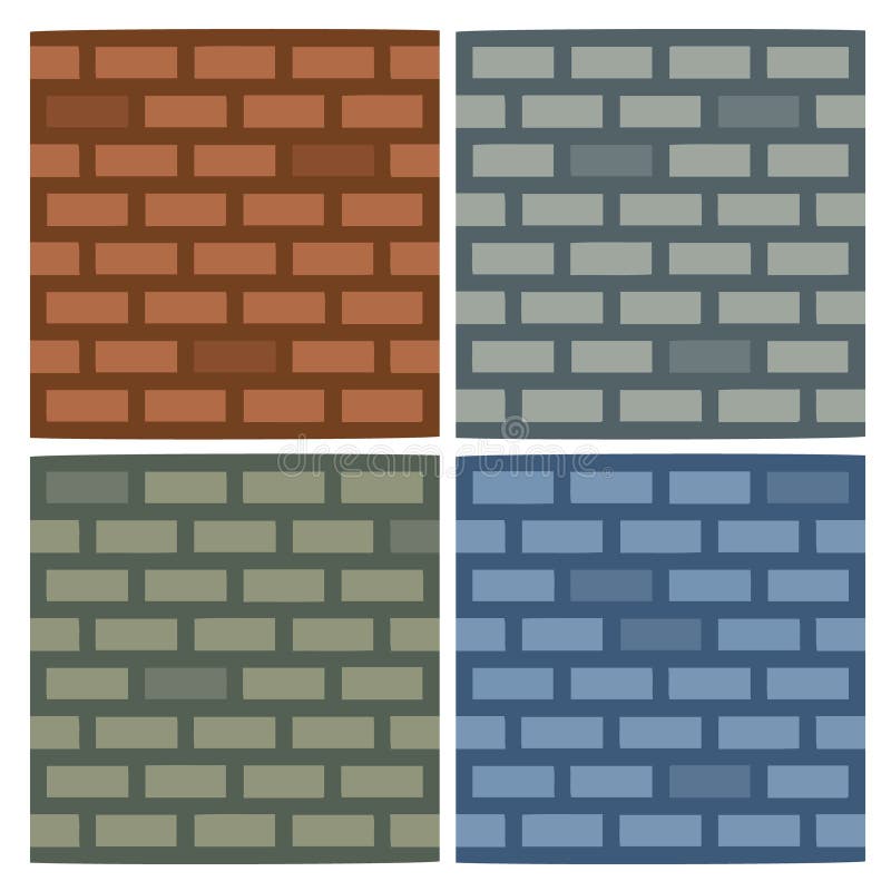 Vector Brick Wall Cracks, Metallic Grill Background Stock Illustration ...