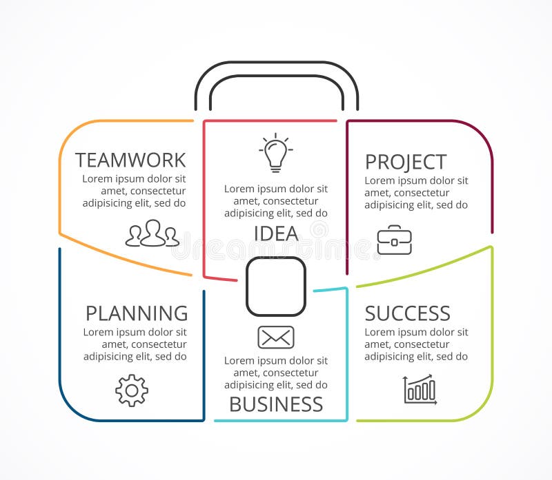 Vector Briefcase Infographic. Template for Bag Diagram, Graph ...