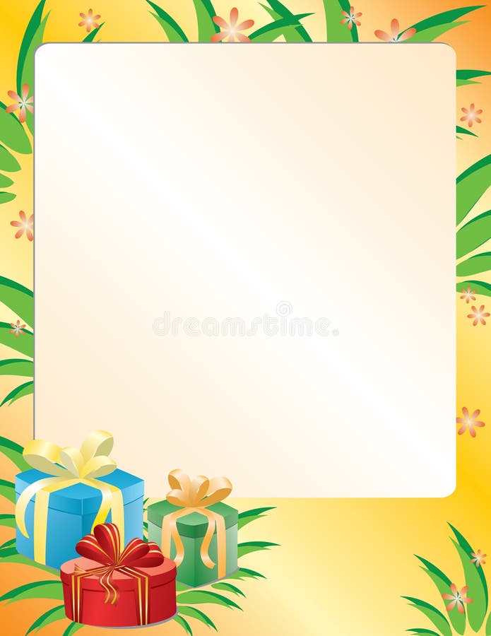 Bright Card on Three Doodle Circles Background. Stock Vector ...