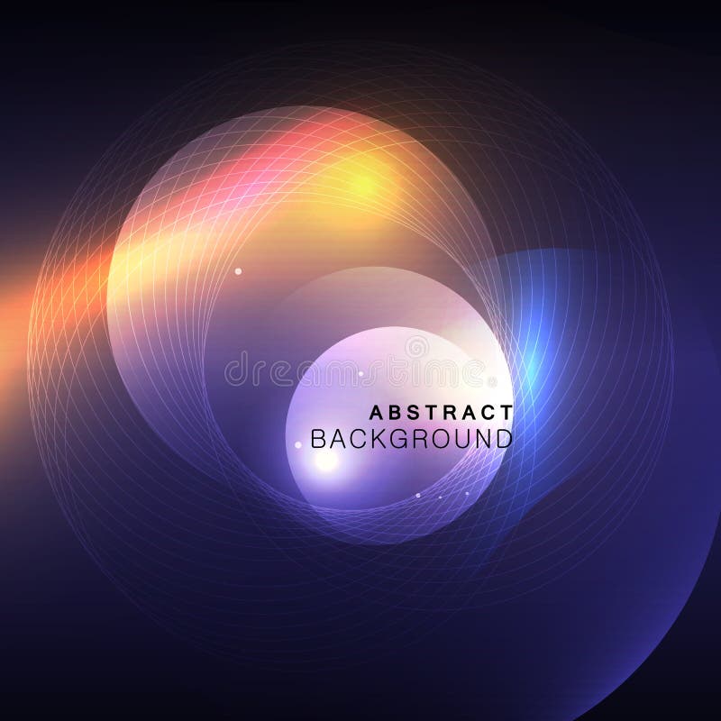 Vector Bright Circle on Blue Space. Design Illustration Stock ...