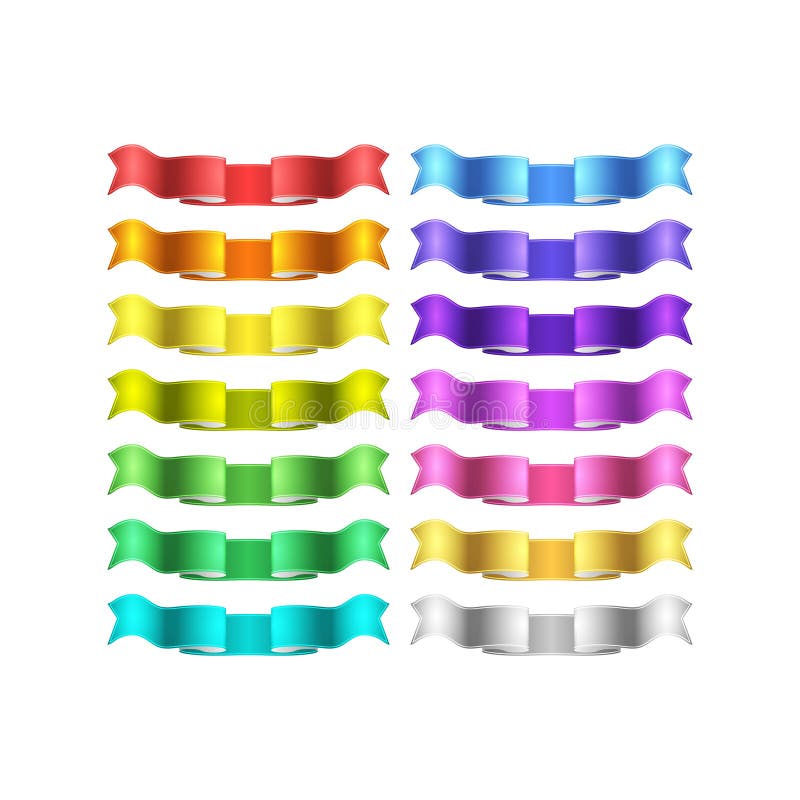 Vector ribbons set stock illustration. Illustration of scrap - 101412213