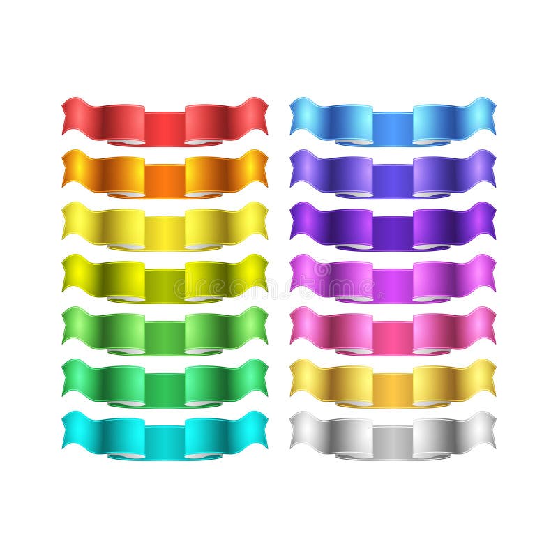 Vector ribbons set stock illustration. Illustration of purple - 101414183