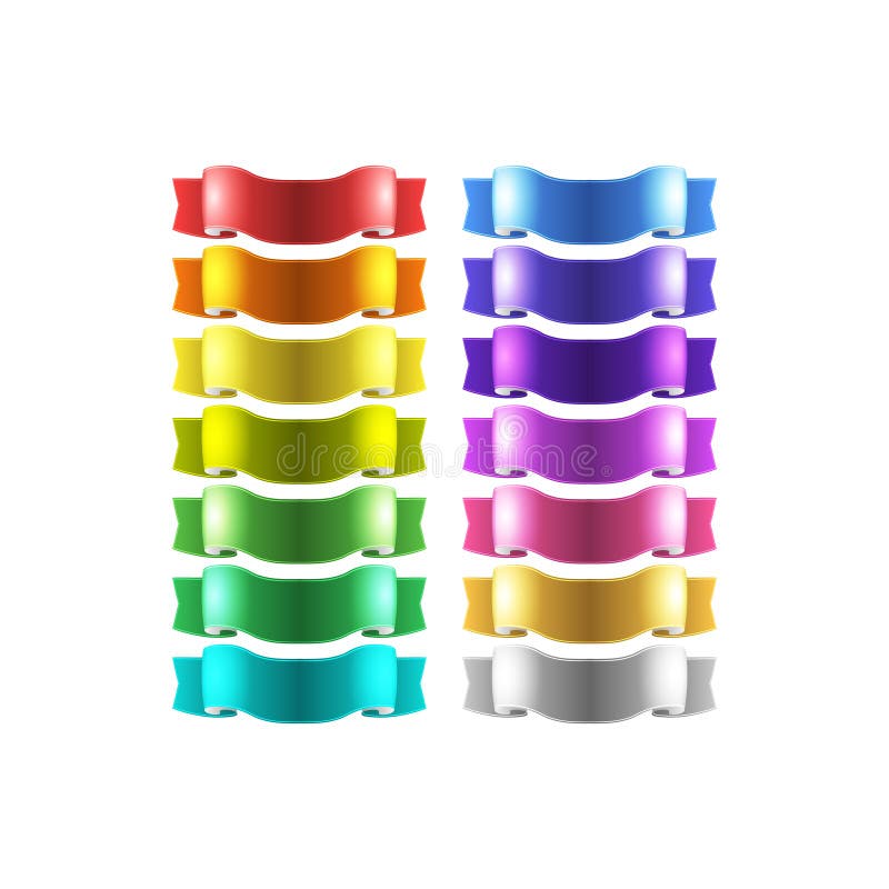 Vector ribbons set stock illustration. Illustration of design - 102816126