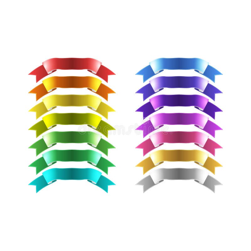 Vector ribbons set stock illustration. Illustration of empty - 102816428