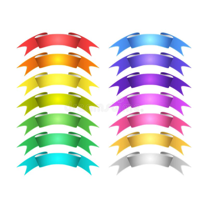 Vector ribbons set stock illustration. Illustration of satin - 99634328