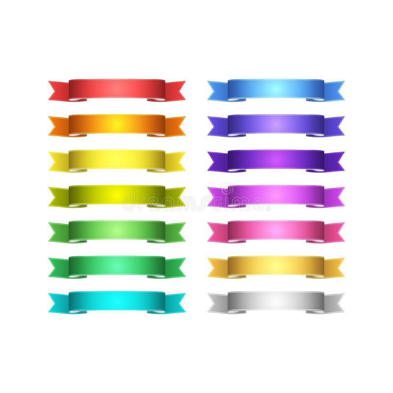 Vector ribbons set stock illustration. Illustration of decor - 102344932