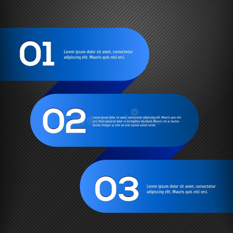Vector Bright 3D Blue Banners Set Stock Vector - Illustration of ...