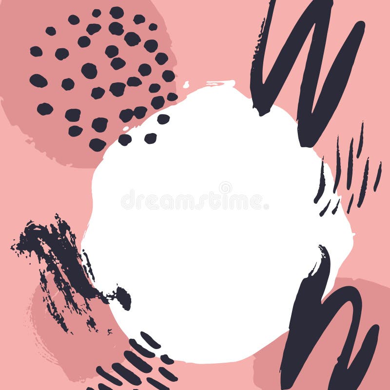 Vector Bright Frame with the Text Place. Drawing Created in Ink Sketch ...