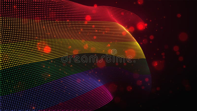 Vector Bright Glowing Country Flag of Abstract Dots. Rainbow LGBT Stock ...