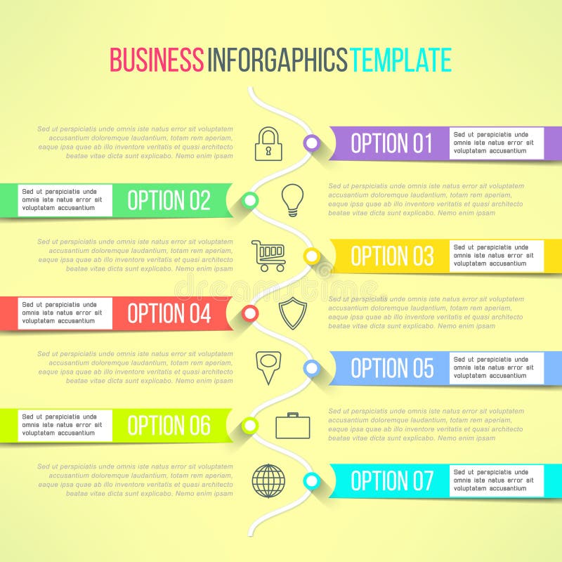 Bright Infographic Template Suitable for Business Stock Vector ...