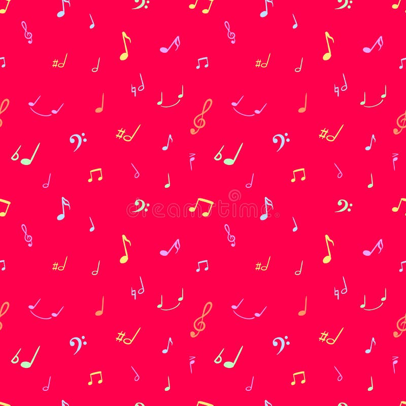 Pink Music Background Shows Musical Instruments and Brightness Stock ...