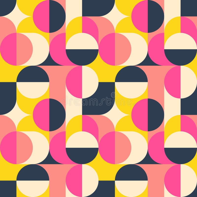 Vector Bright Summer Seamless Pattern Assembled from Squares with Geometric Ornaments. Vector ...