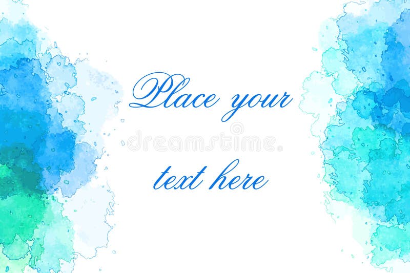 Vector Bright Watercolor Template Stock Vector - Illustration of azure ...