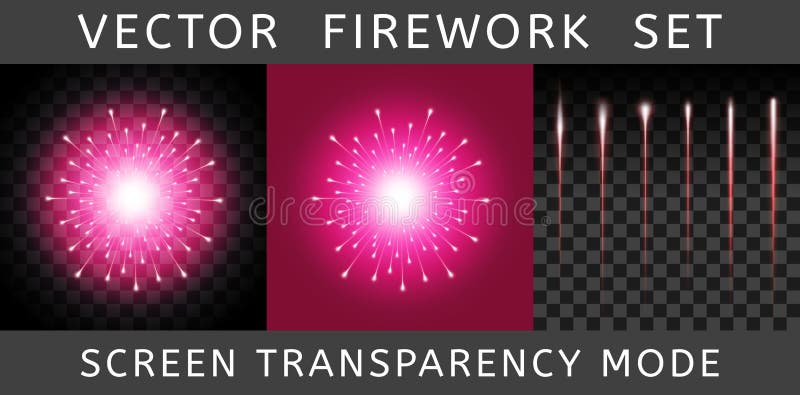 Vector Brightly Colorful Red Firework Stock Vector - Illustration of ...