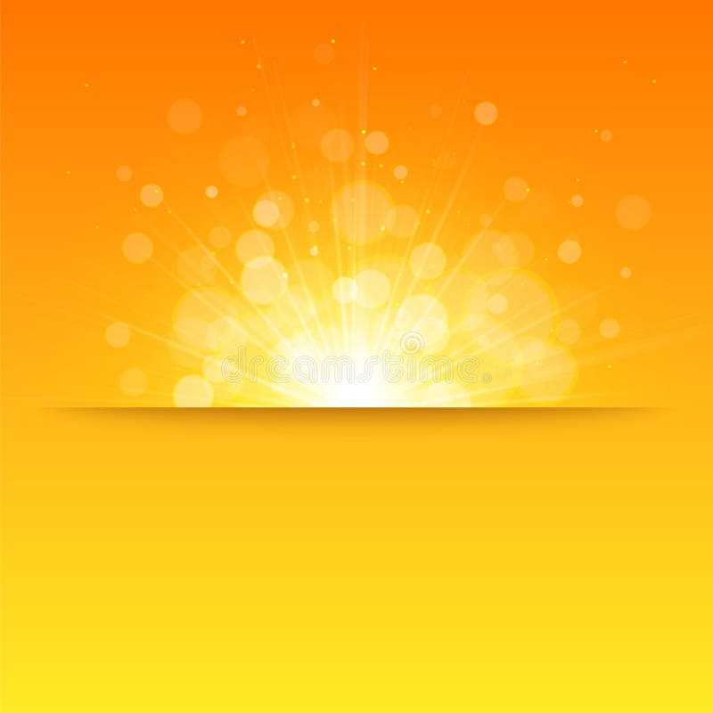 Vector Brillante Del Sol, Rayos De Sol, Rayos Solares, Bokeh ...