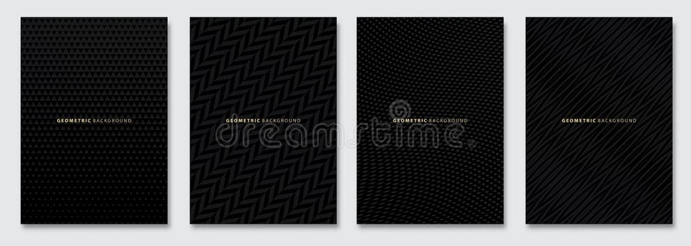 Deluxe Dark Cover Collection with Subtle Geometric Patterns Stock ...