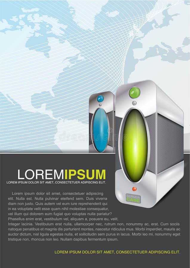 Computer Brochure stock vector. Illustration of business - 14508557