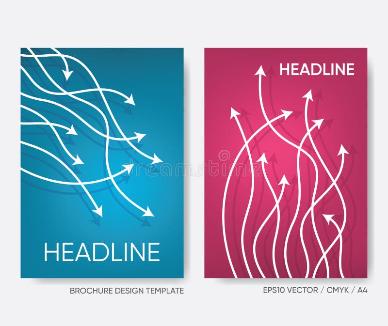 Vector Brochure Cover Design Template with Arrows Stock Vector ...