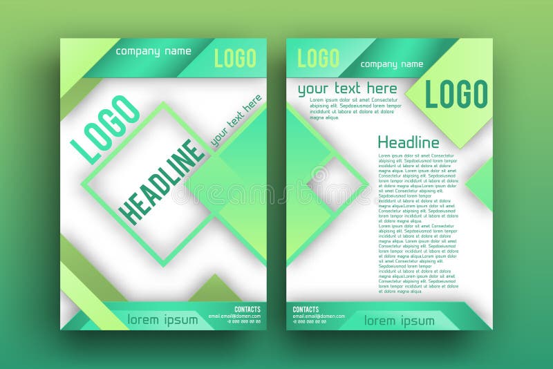 Vector Brochure Design Layout Template Stock Vector - Illustration of ...