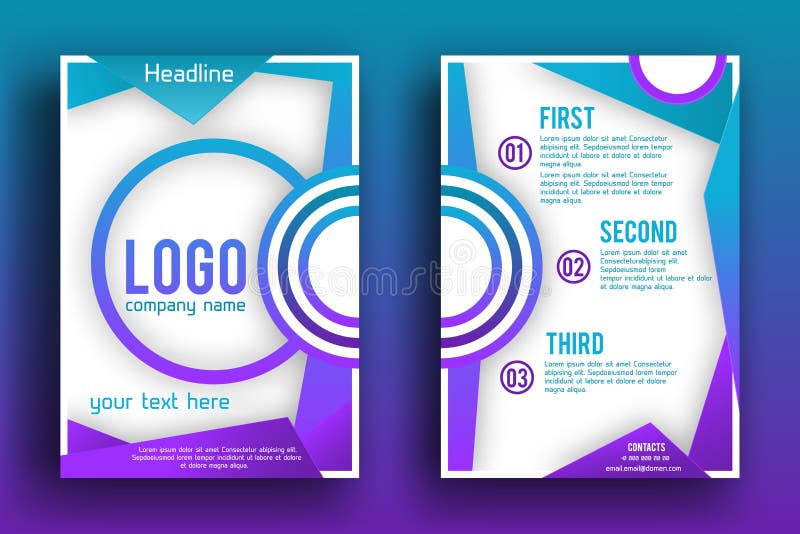 Vector Brochure Design Layout Template Stock Vector - Illustration of ...