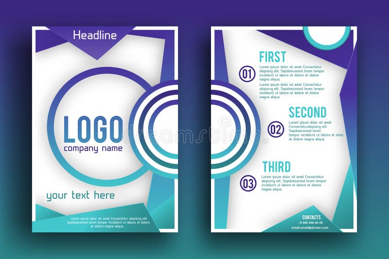 Vector Brochure Design Layout Template Stock Vector - Illustration of ...
