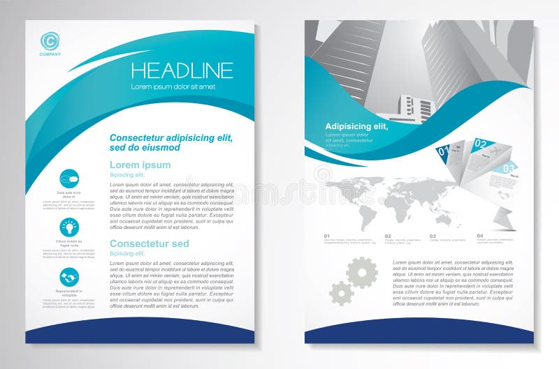 Vector Brochure Flyer Design Layout Template, Size A4, Front Page and ...