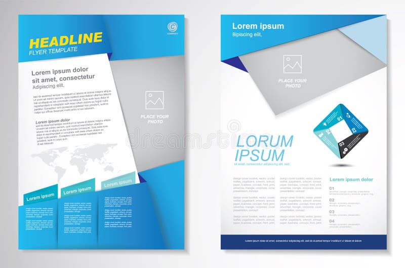 Vector Brochure Flyer Design Layout Template, Size A4, Front Page and ...