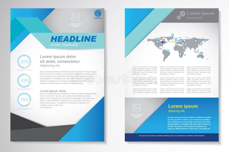 Vector Brochure Flyer Design Layout Template, Size A4, Front Page and ...