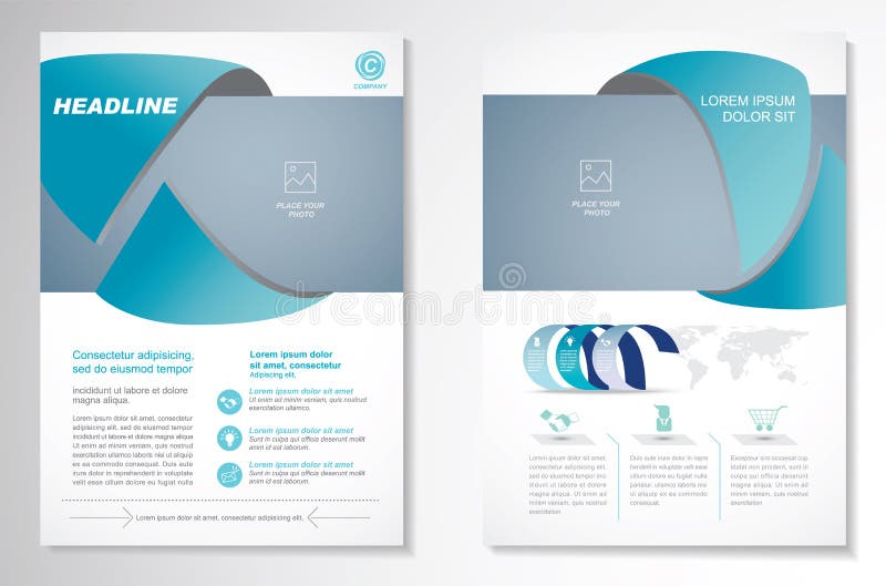 Vector Brochure Flyer Design Layout Template, Size A4, Front Page and ...