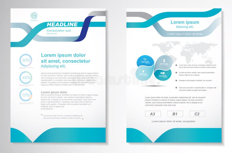 Vector Brochure Flyer Design Layout Template, Size A4, Front Page and ...