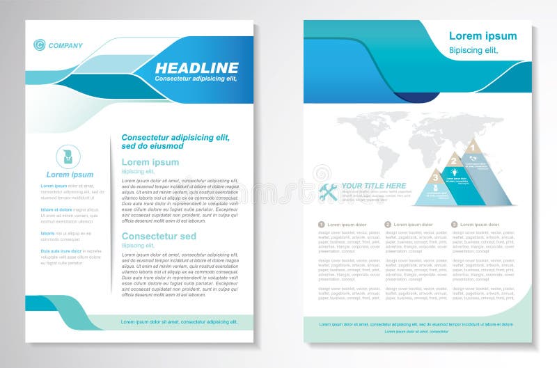 Vector Brochure Flyer Design Layout Template, Size A4, Front Page and ...