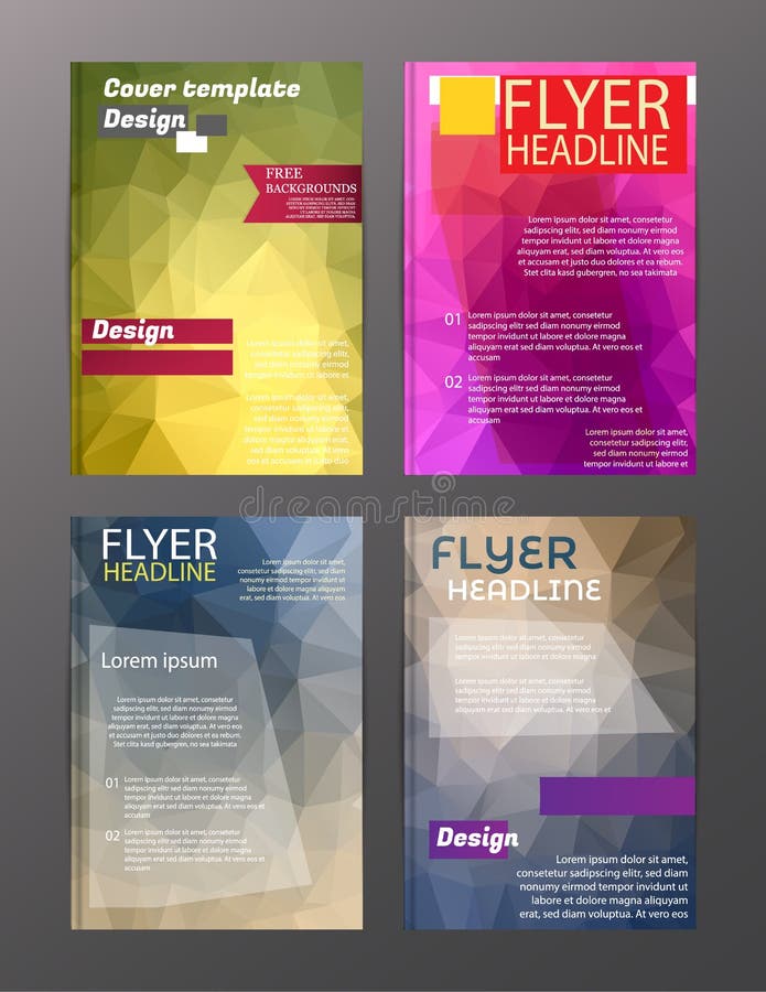 Vector Brochure Flyer Design Layout Templates. Abstract Stock Vector ...