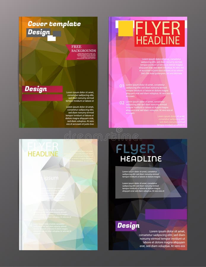 Vector Brochure Flyer Design Layout Templates. Abstract Stock Vector ...