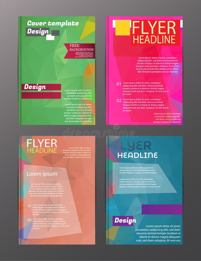 Vector Brochure Flyer Design Layout Templates. Abstract Stock Vector ...