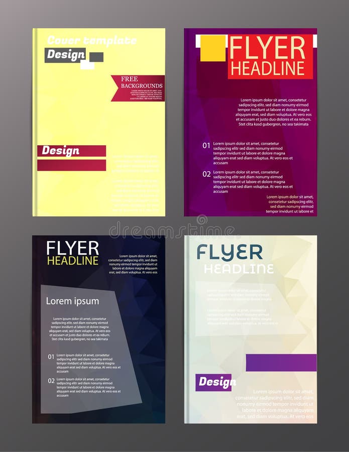 Vector Brochure Flyer Design Layout Templates. Abstract Stock Vector ...
