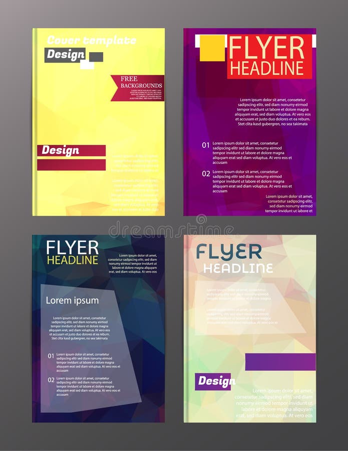Vector Brochure Flyer Design Layout Templates. Abstract Stock ...