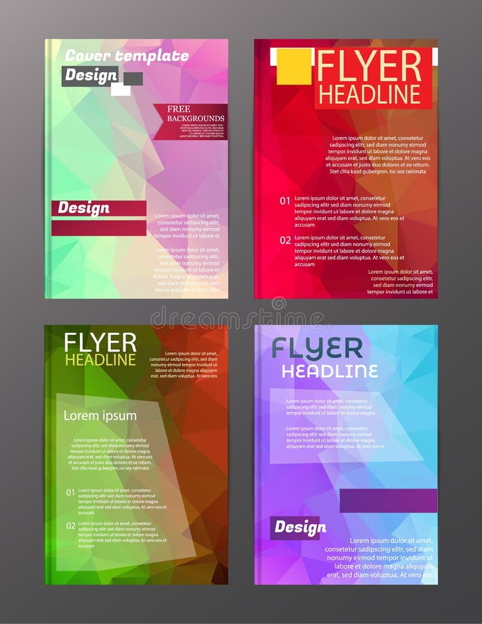 Vector Brochure Flyer Design Layout Templates. Abstract Stock ...