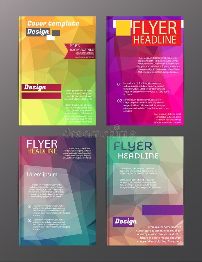 Vector Brochure Flyer Design Layout Templates. Abstract Stock Vector ...