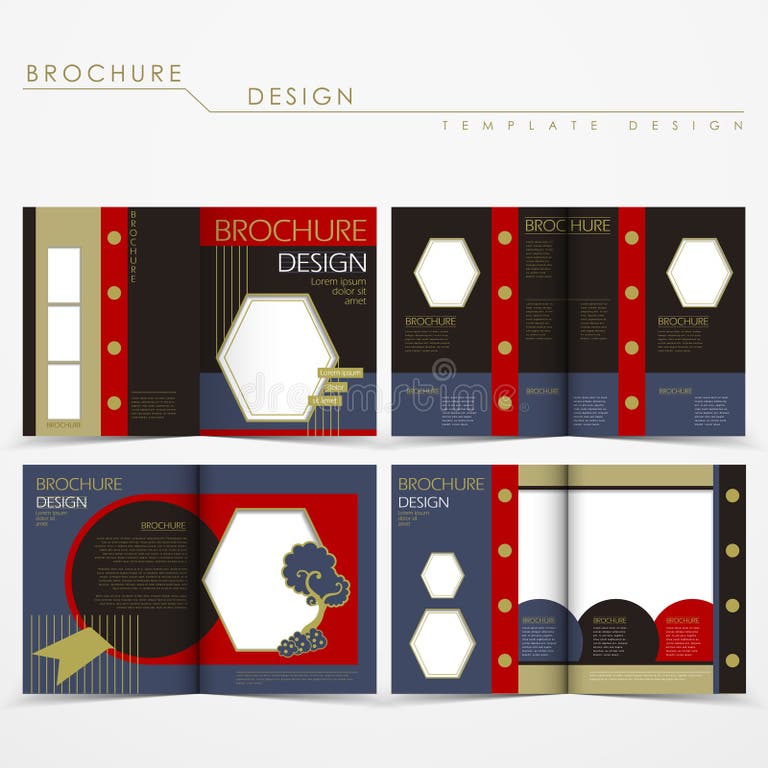 Vector Brochure Layout Design with Special Fancy Style Stock Vector ...