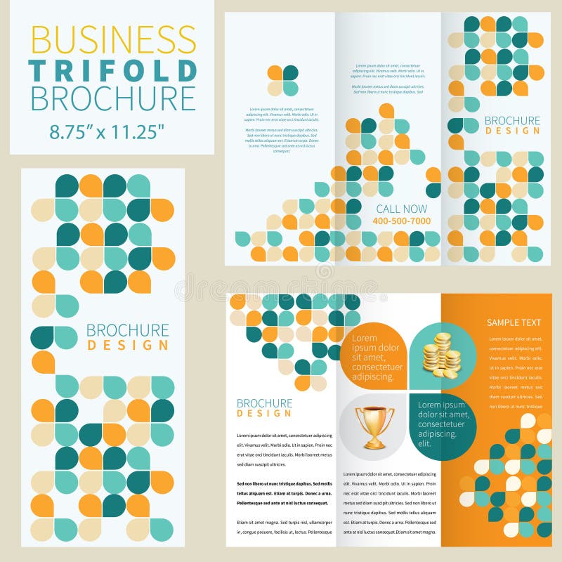 Colorful Vector Brochure Layout Design Stock Vector - Illustration of ...
