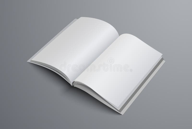Vector Brochure Mockup is Open on the Middle of the Page Stock Vector ...