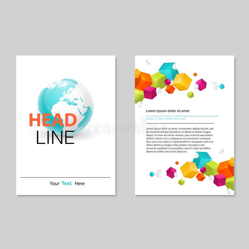 Vector Brochure Template Design. Abstract Backgrounds,Flat Info Stock ...