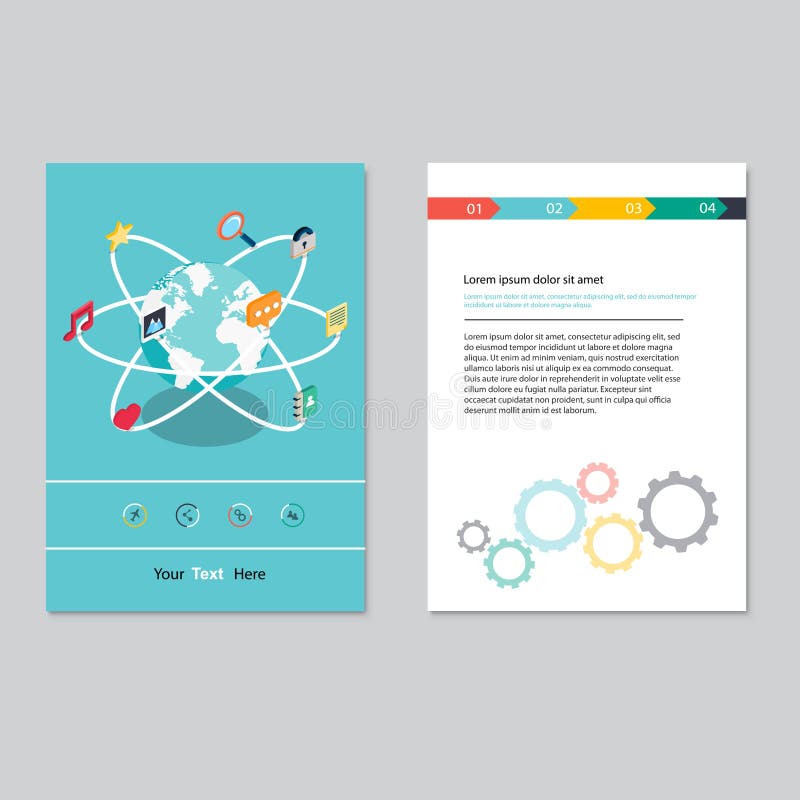 Vector Brochure Template Design. Abstract Backgrounds,Flat Info Stock ...