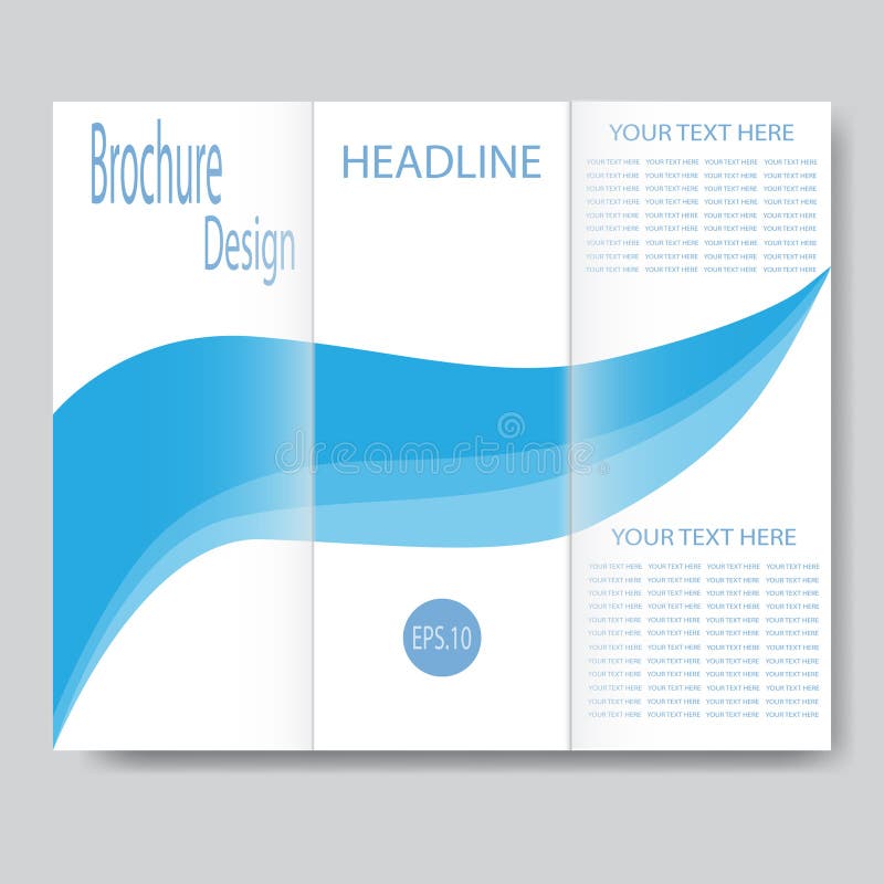 Vector Brochure Template Design with Blue Elements Stock Vector ...