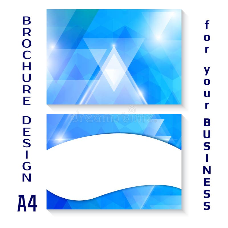 Vector Brochure Template Design with Line Elements. A4 Poster Stock ...