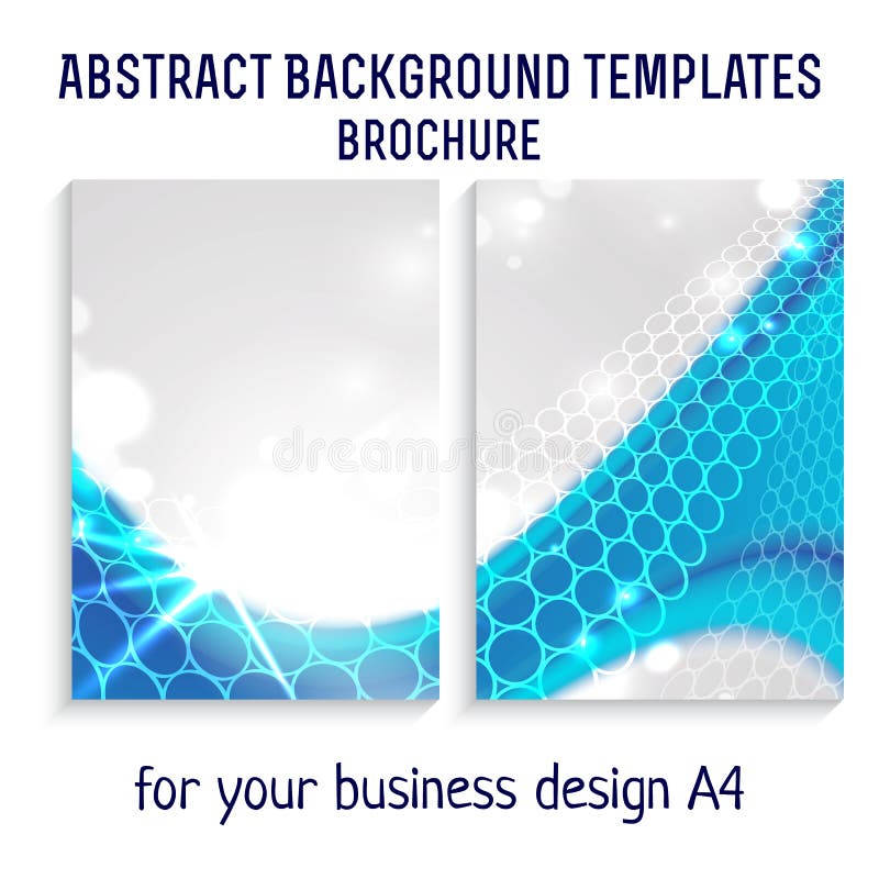 Vector Brochure Template Design with Line Elements. A4 Poster Stock ...