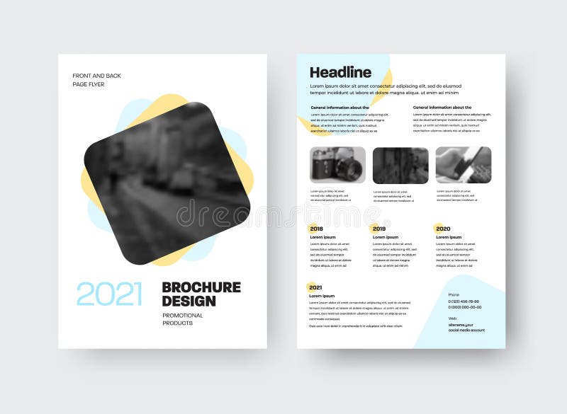 Vector Brochure Template with Design Stock Vector - Illustration of ...