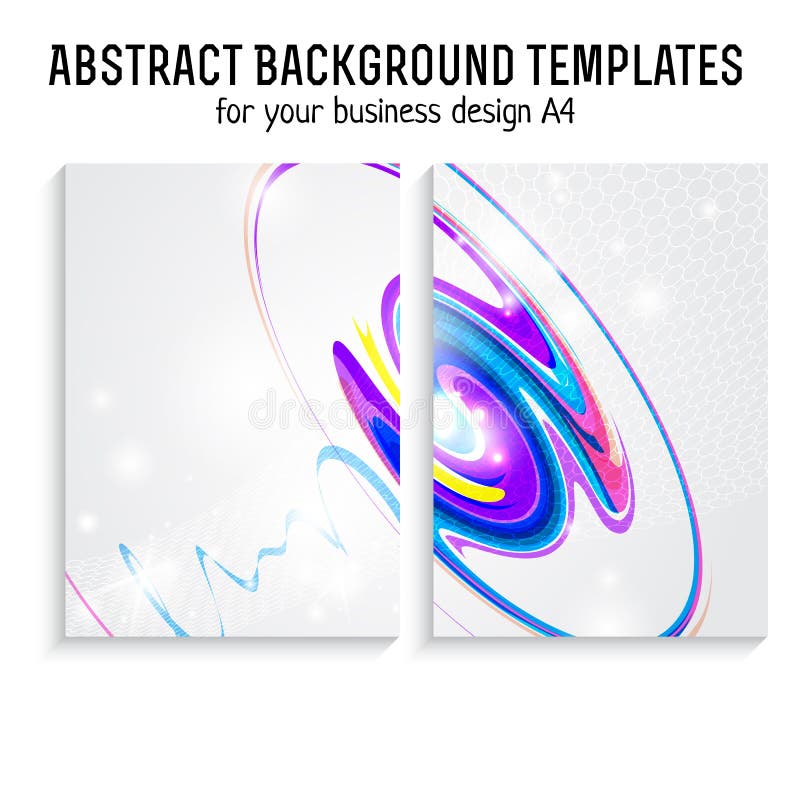 Vector Brochure Template Design with Technology , Line Elements. A4 ...