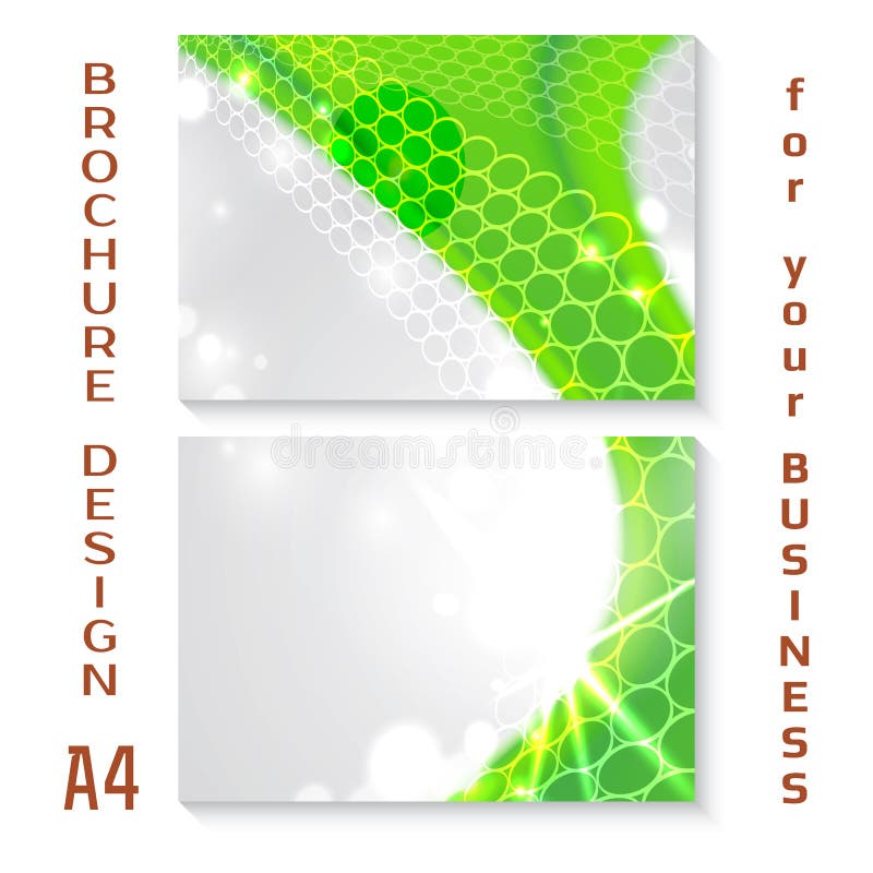 Vector Brochure Template Design With Wave. A4 Poster Stock Vector ...